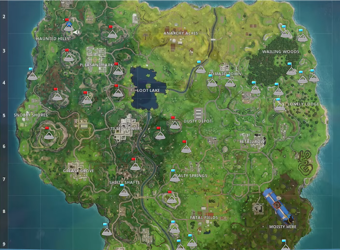 Fortnite: Summit Mountain Peak locations | VG247