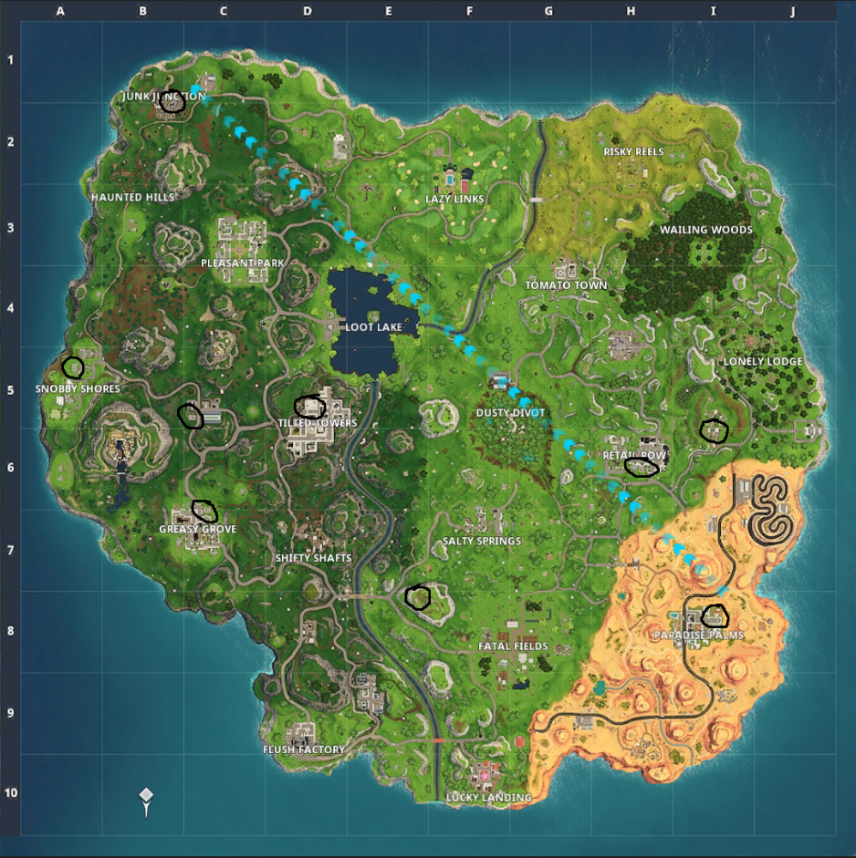 Fortnite: Score a basket on different hoops - All Basketball court ...