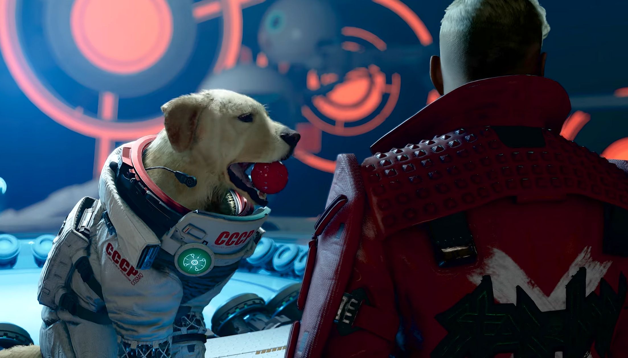 Watch Cosmo the space dog fetch and chase his tail in this Marvel's ...