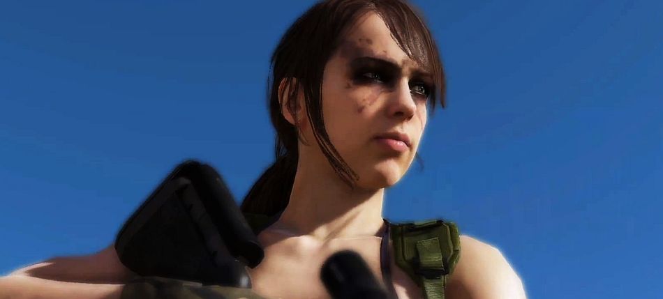 This is what happens when you swap Quiet's model with Ocelot's in MGS5 ...