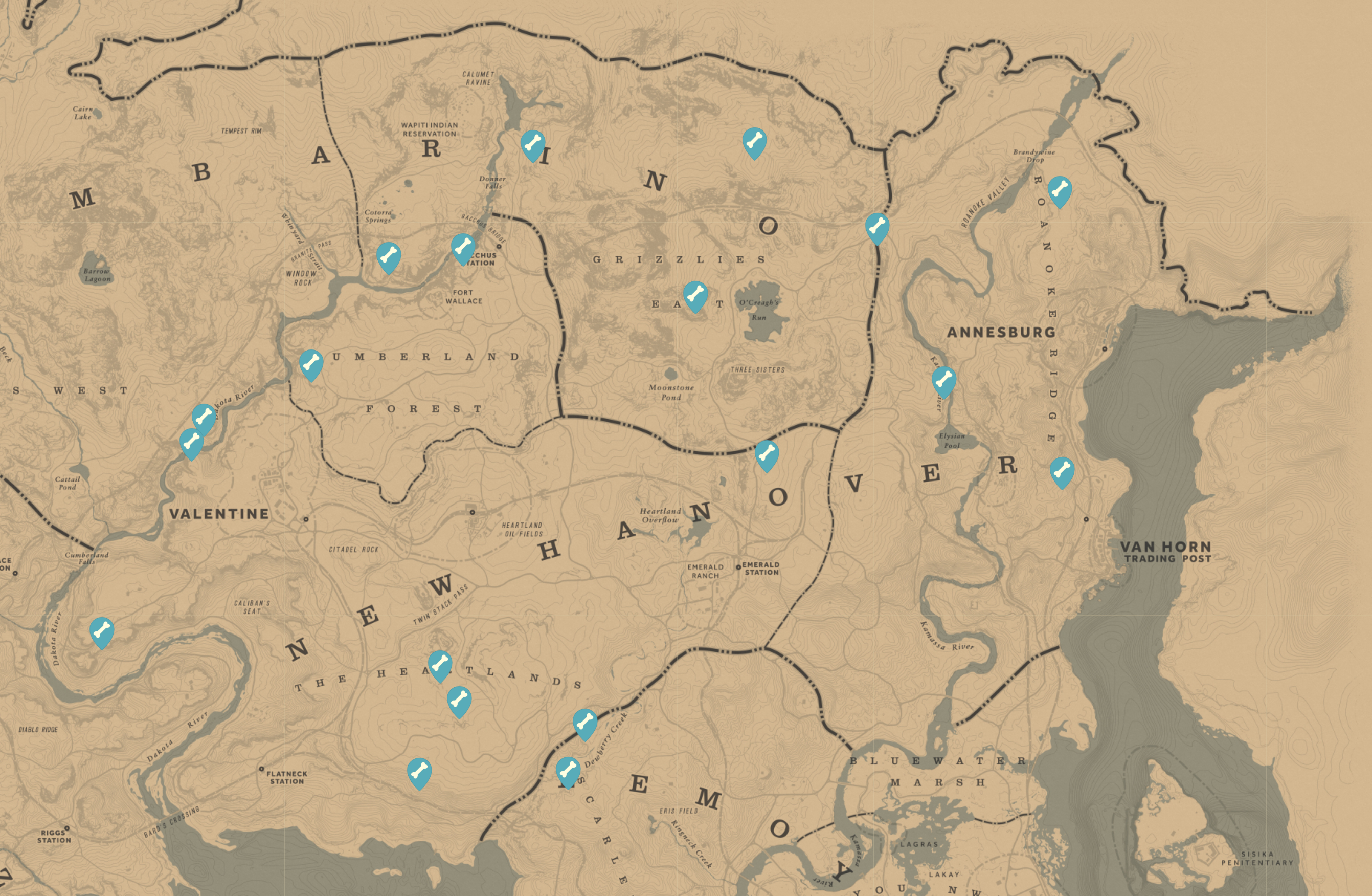 Red Dead Redemption 2 dinosaur bones locations | VG247