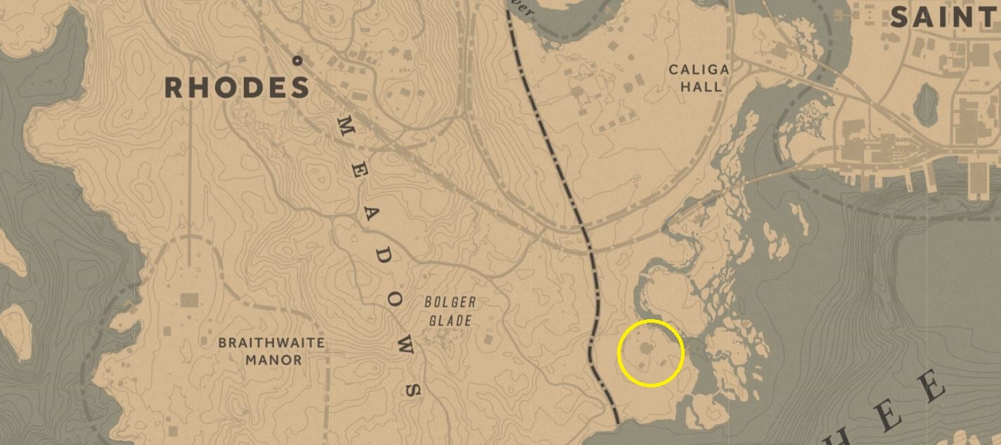 Red Dead Redemption 2 gang hideouts map - all gang hideouts locations ...